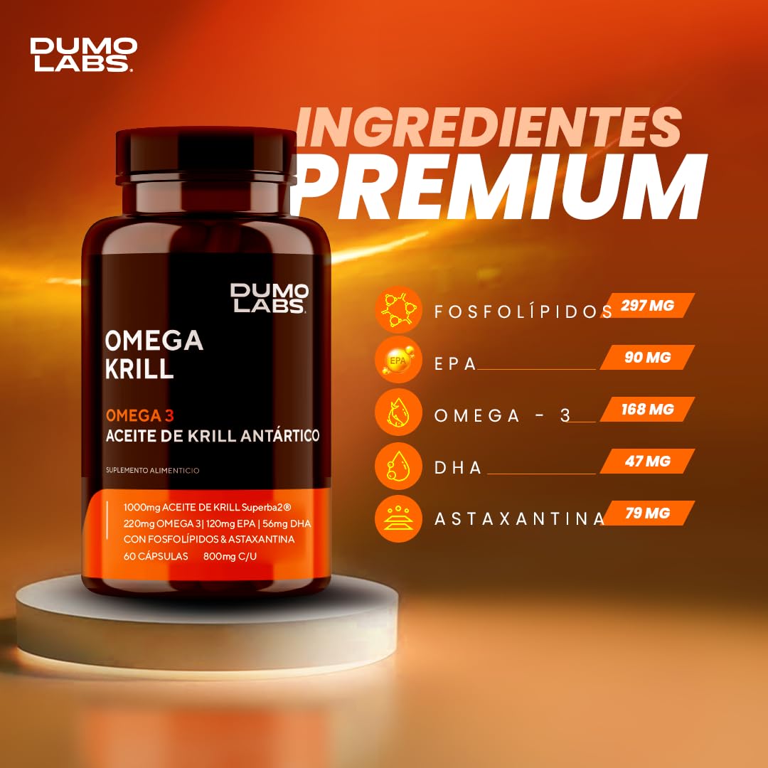 OMEGA KRILL | Omega 3 Aceite de Krill Antártico | 60 cápsulas – Dumo Labs